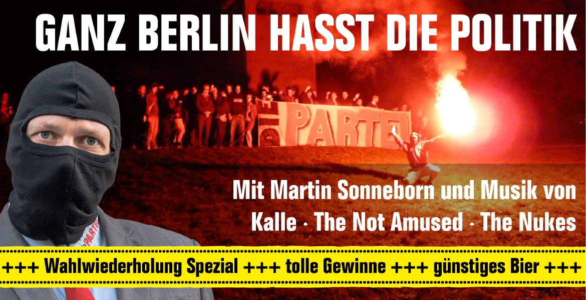 Tickets für GANZ BERLIN HASST DIE POLITIK! jetzt direkt im offiziellen ...