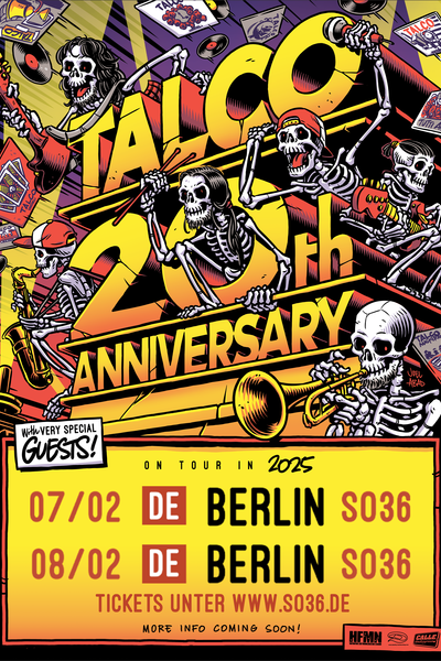 Tickets für TALCO jetzt direkt im offiziellen SO36 Shop kaufen!
